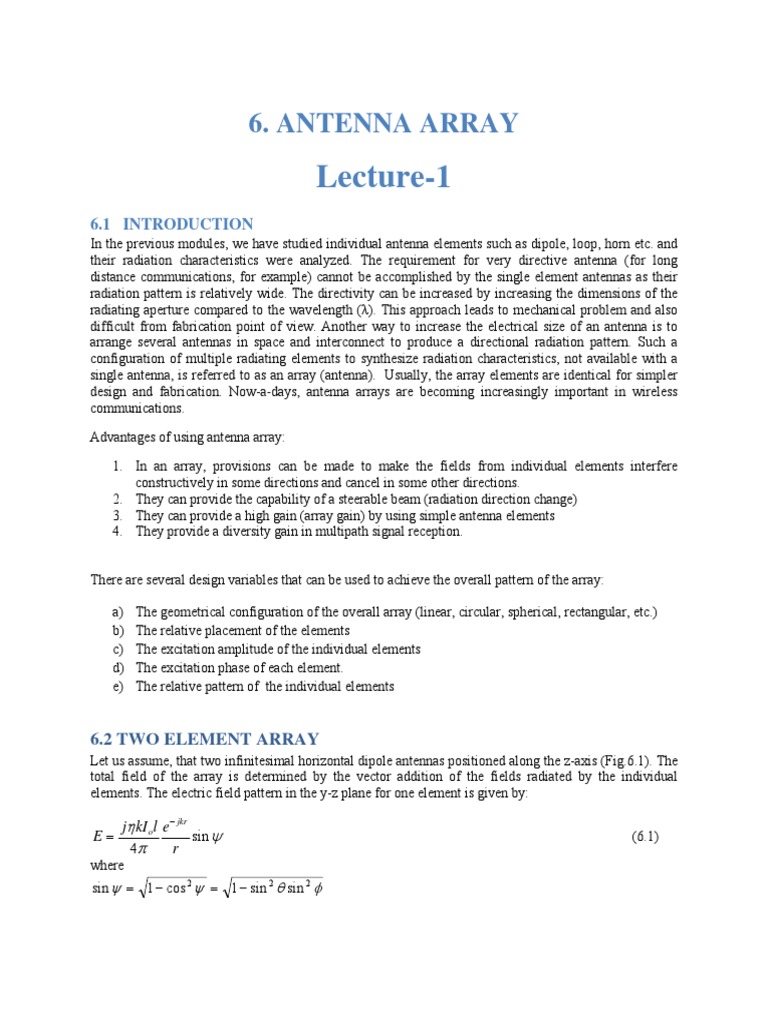Lecture29 PDF | PDF | Antenna (Radio) | Electromagnetic Radiation