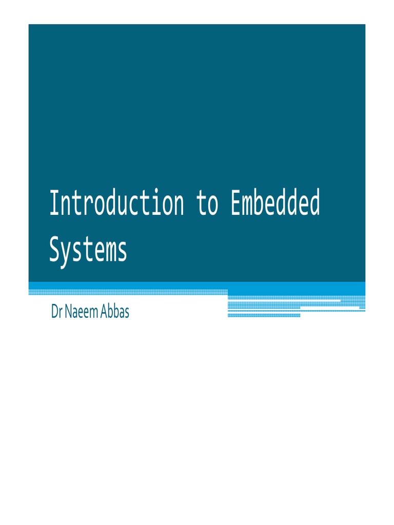 Lec01 - Introduction To ESD | PDF | Embedded System | Digital Camera