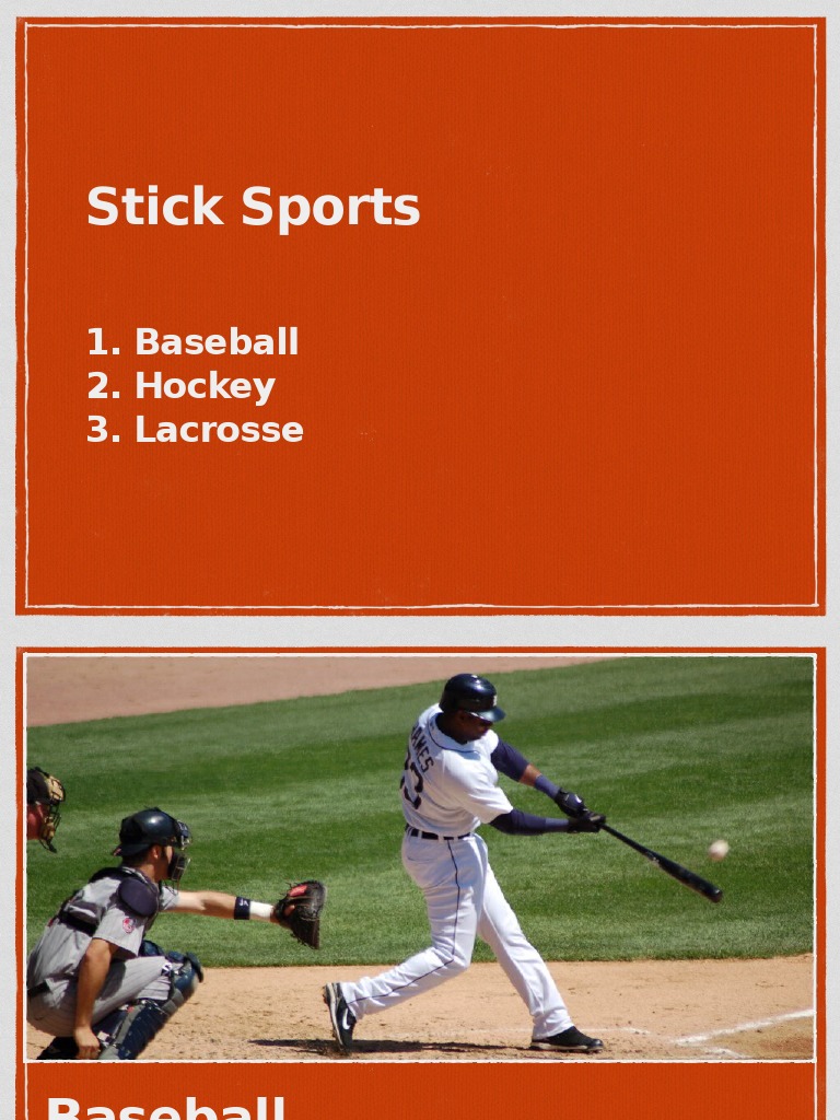 Stick Sports: 1. Baseball 2. Hockey 3. Lacrosse | PDF | Lacrosse ...