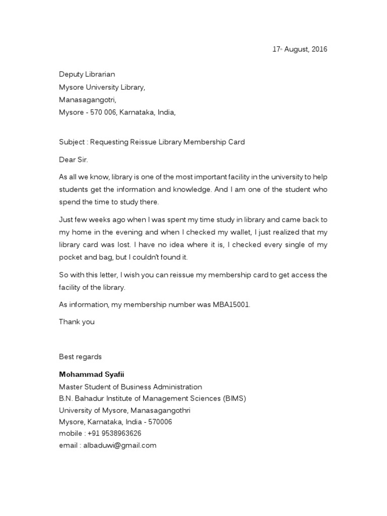 Requesting Letter | PDF | Libraries | Library Science