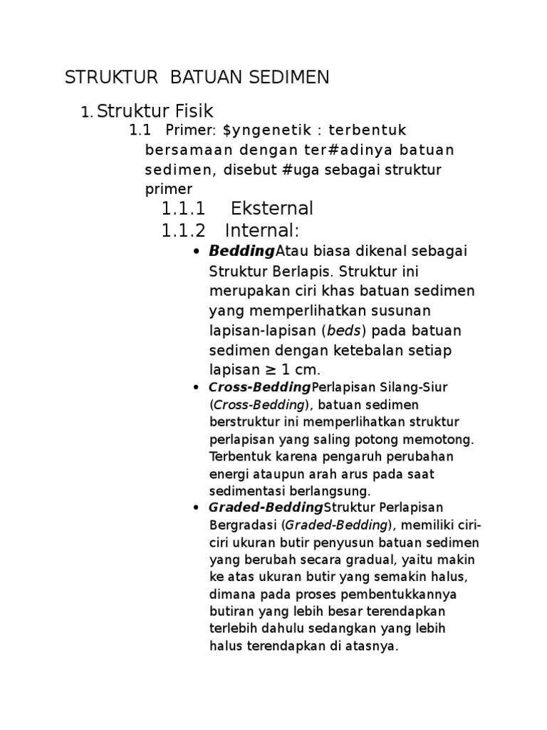 Struktur Batuan Sedimen | PDF