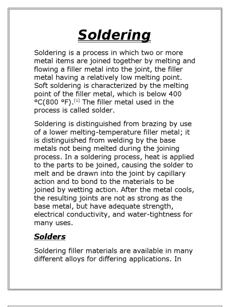 11 Soldering | PDF | Soldering | Solder