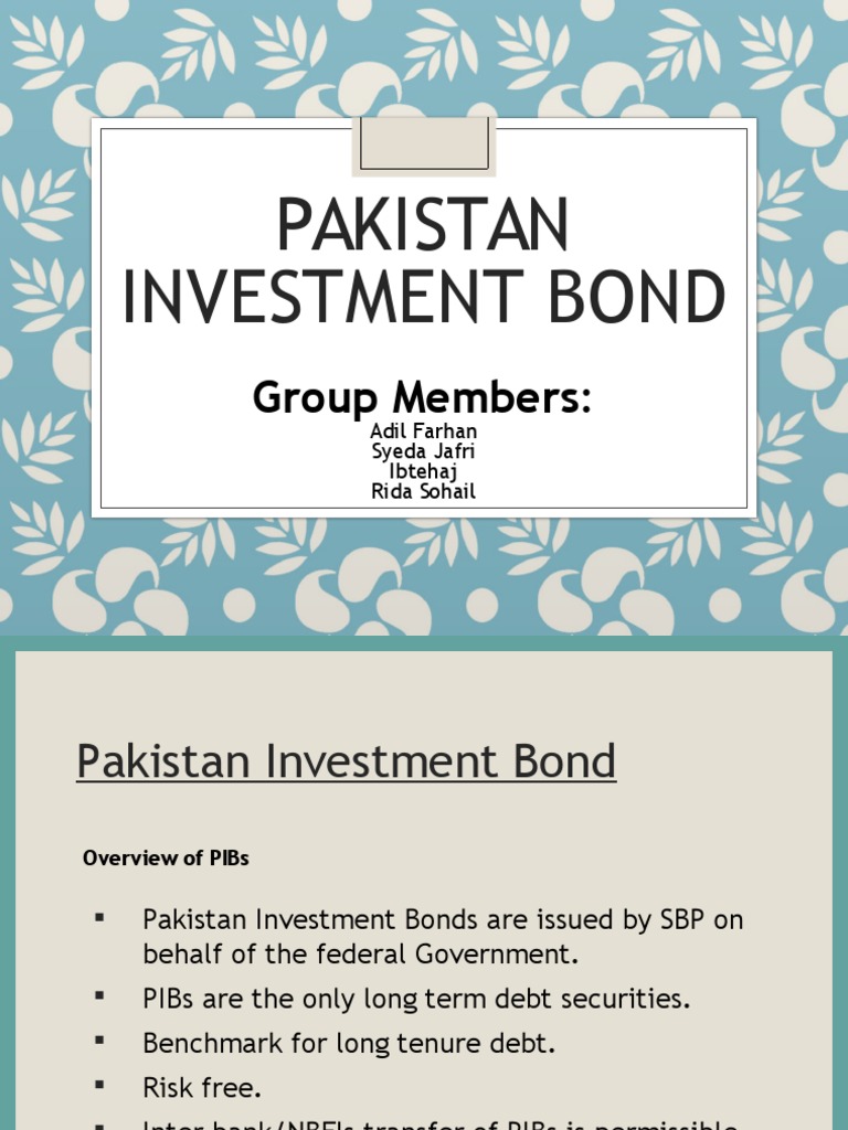 Pakistan Investment Bonds Overview | PDF