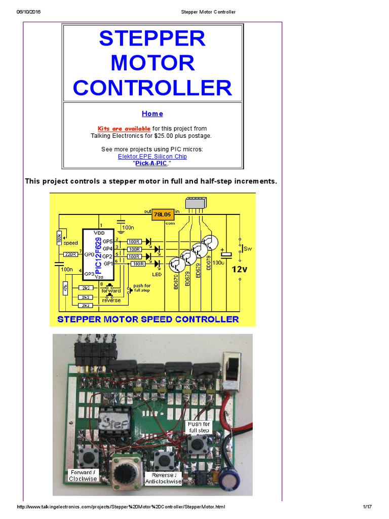Stepper Motor Controller | PDF | Electrical Engineering | Electromagnetism