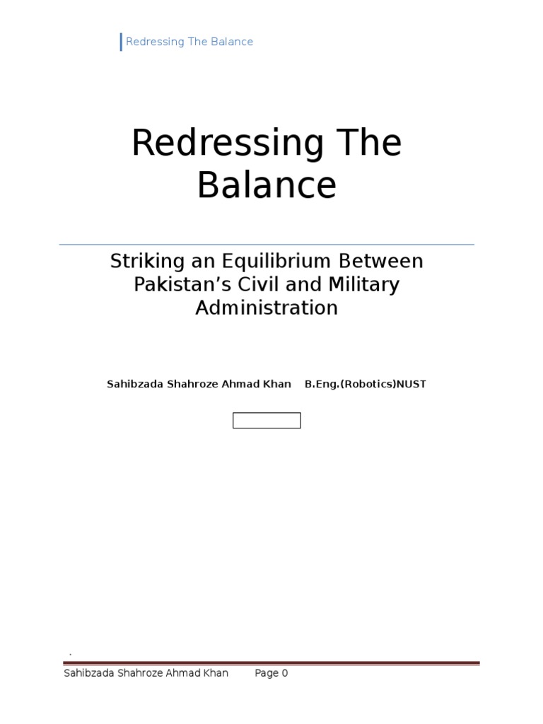 Redressing The Balance | PDF | Pakistan | Turkey