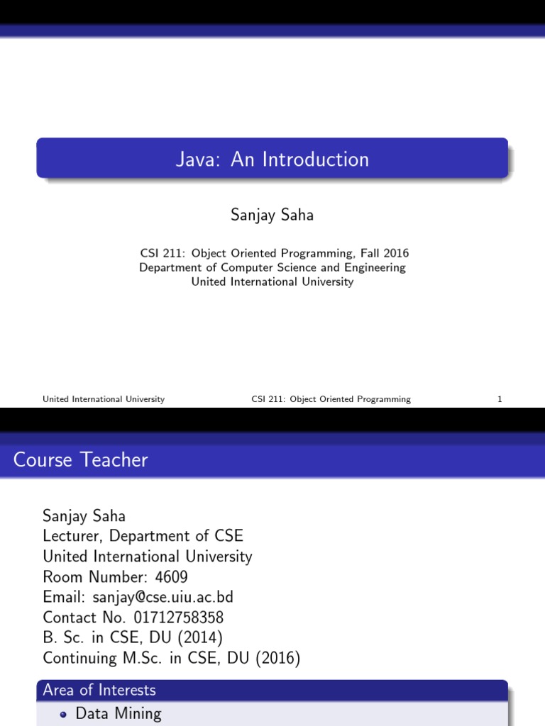 A Comprehensive Introduction To Java Programming Covering Java Basics Data Types Operators 