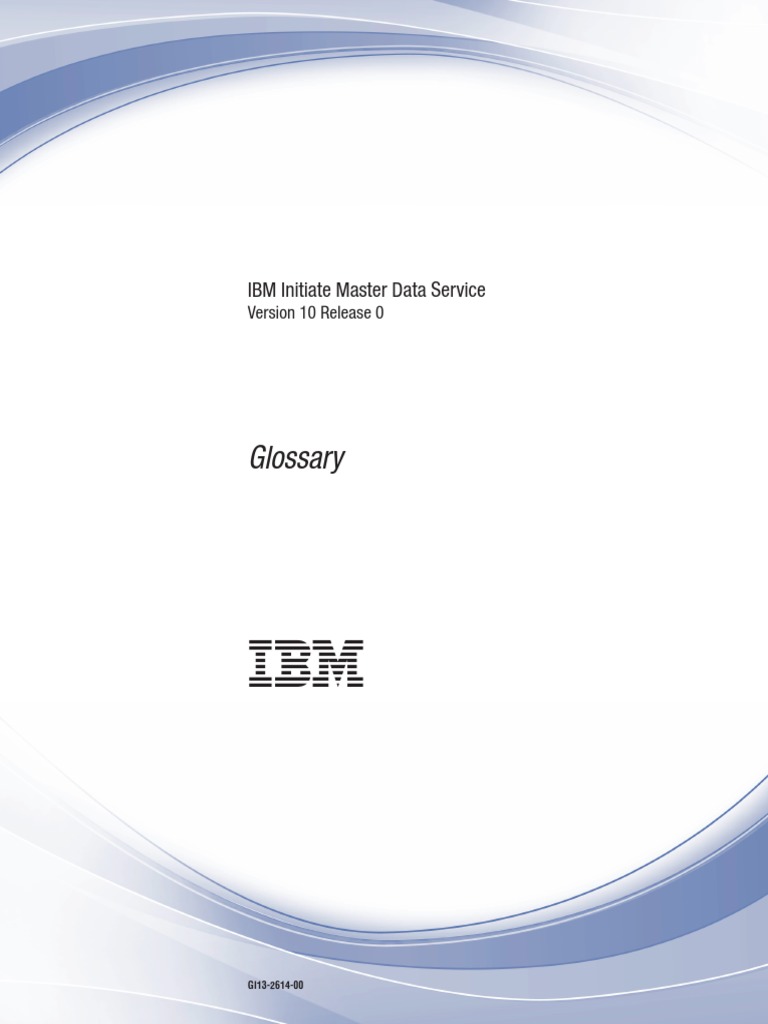 Glossary: IBM Initiate Master Data Service | PDF | Databases ...