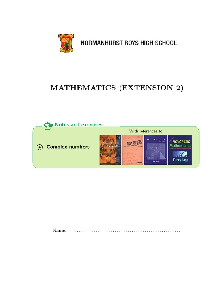 Complex Number HSC NSW Extension 2 Maths | PDF | Complex Number ...