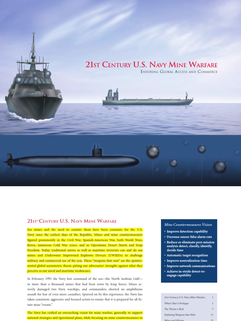 21st Century U.S. Navy Mine Warfare | PDF | Naval Mine | United States Navy
