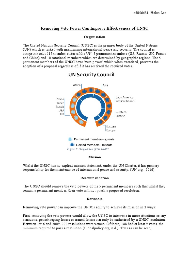 Removing Veto Power Can Improve Effectiveness of UNSC: Organisation ...