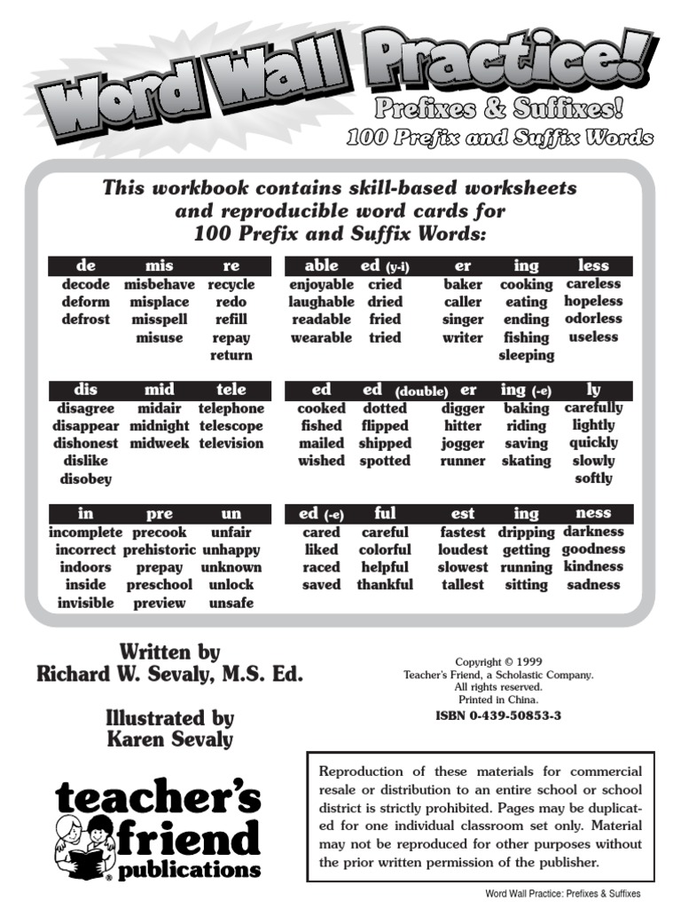 Prefix-Suffix Book.pdf | Spelling | Teachers