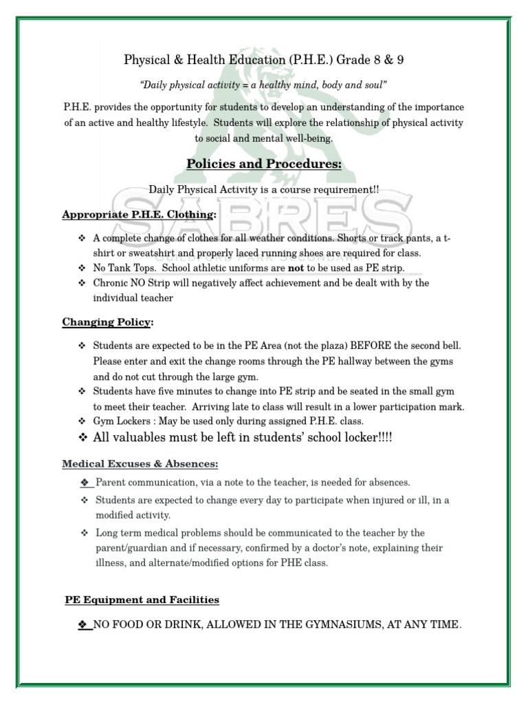 Grade 8-9 PHE Guidelines | PDF | Educational Assessment | Physical Exercise
