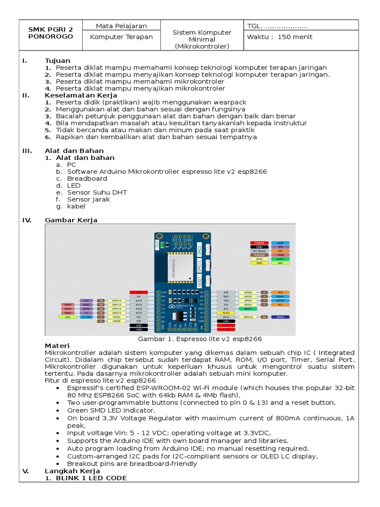 Jobsheet Esp8266 | PDF