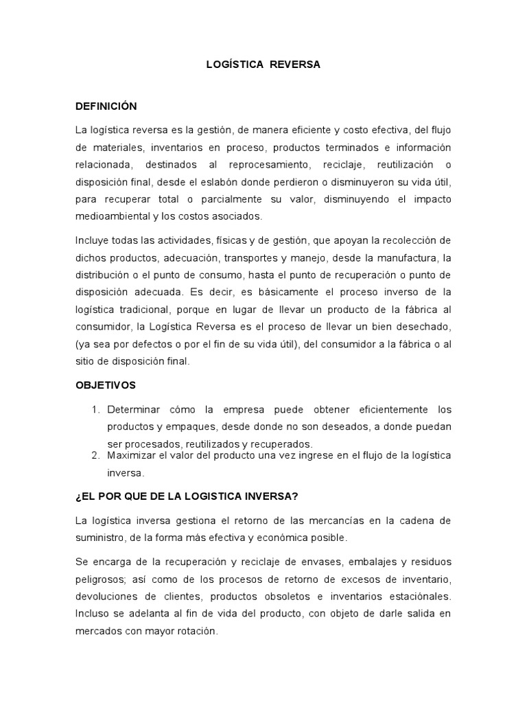 Logística de Reserva | PDF | Logística | Gestión de la cadena de suministro