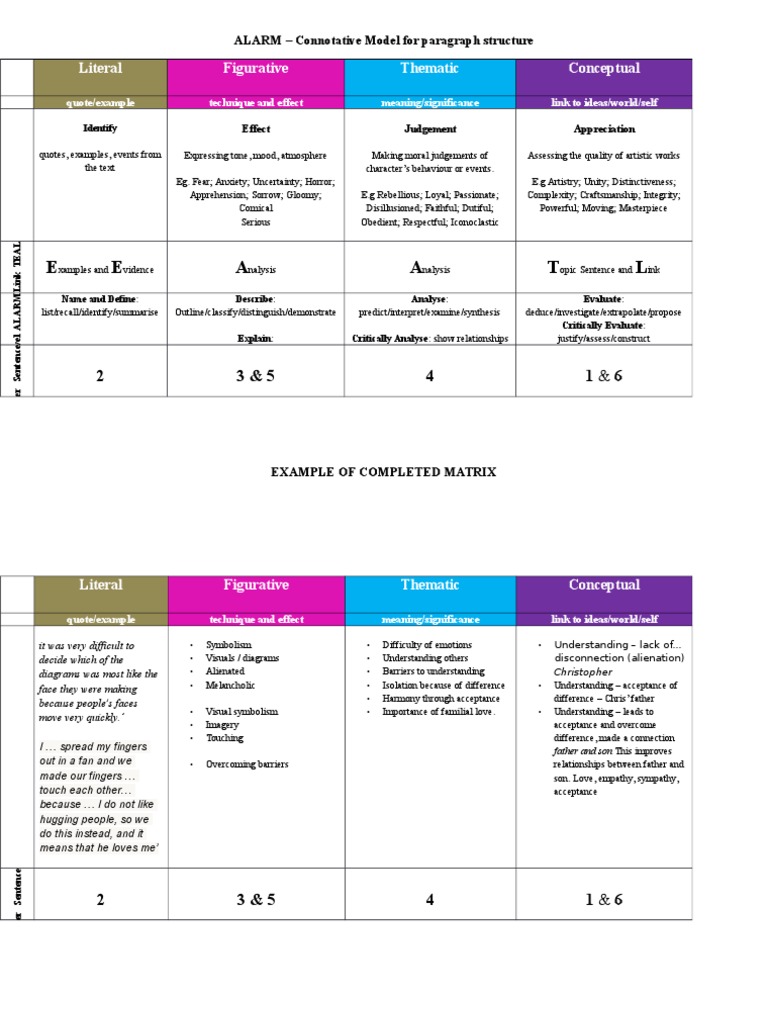 Alarm Paragraph Structure Model Pats Curious | PDF | Emergence | Psychology