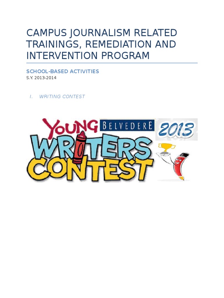 Campus Journalism Related Trainings.2013 | PDF