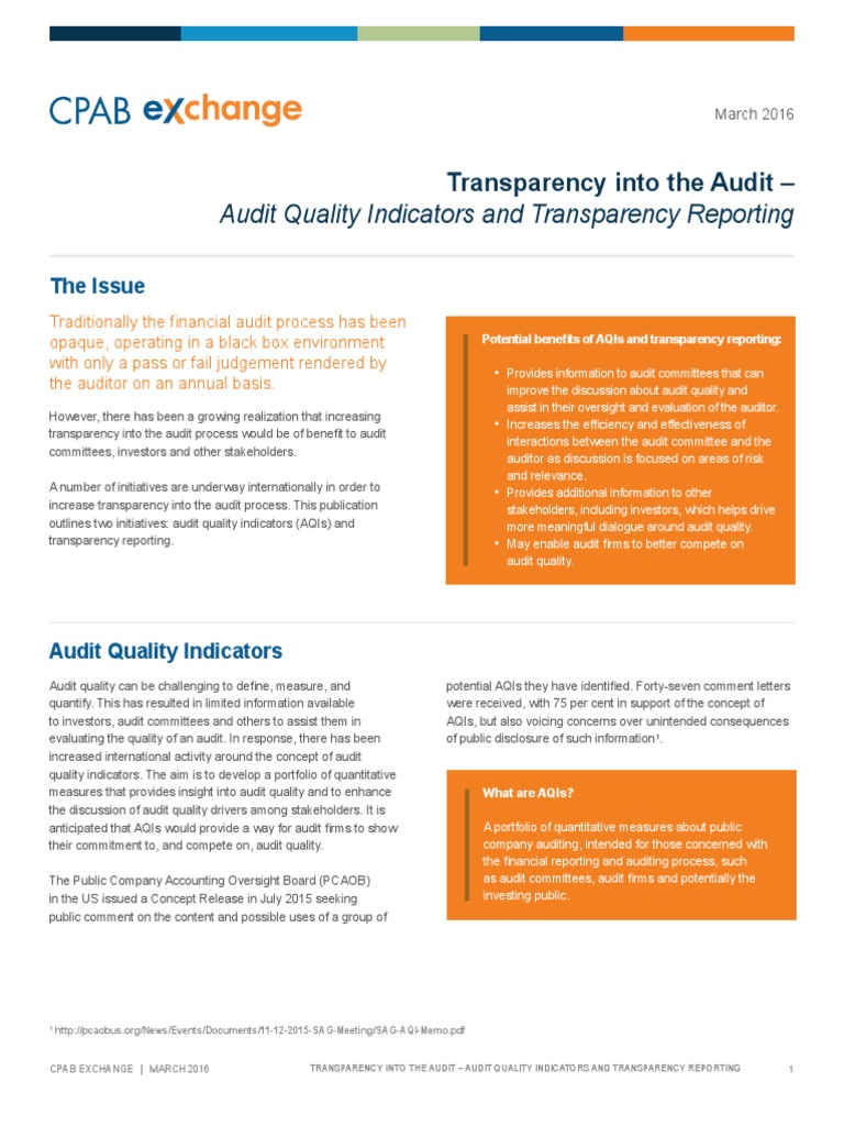 CPAB Exchange Transparency Audit Part 2 en | PDF | Transparency ...