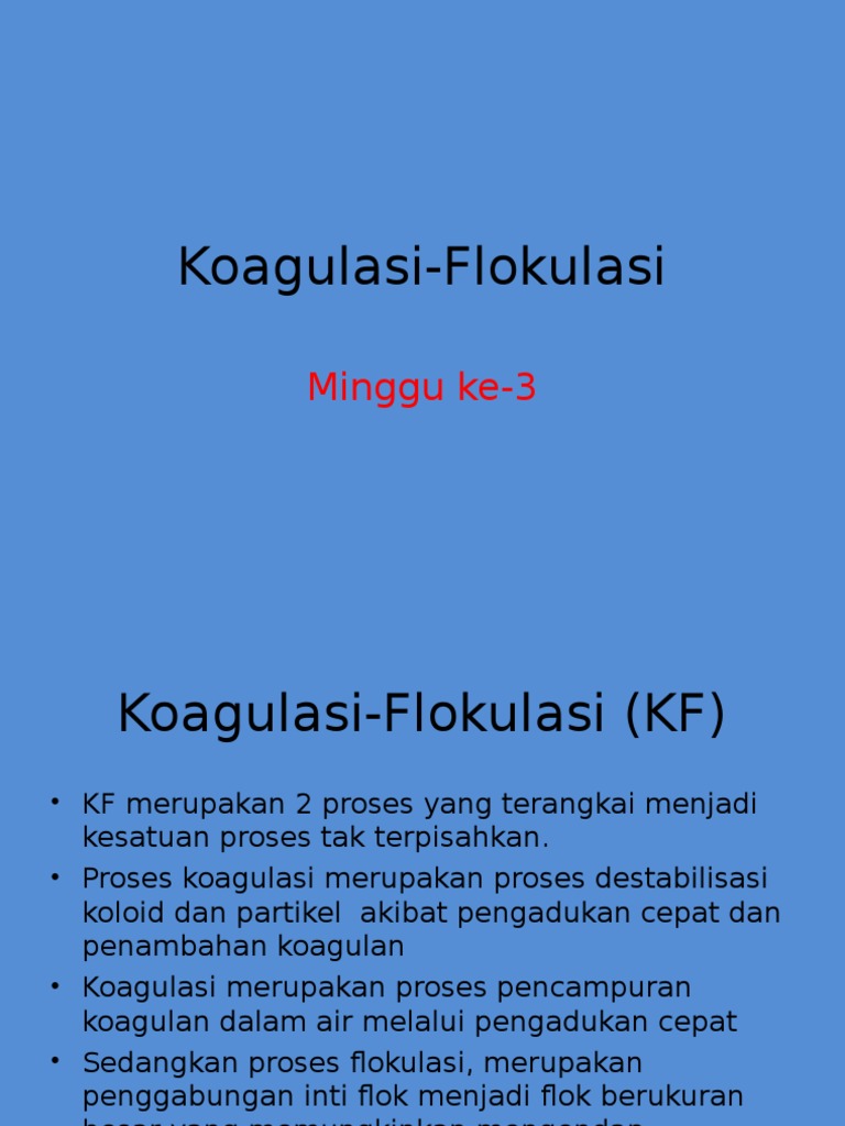Proses Koagulasi dan Flokulasi Koloid | PDF | Sains & Matematika