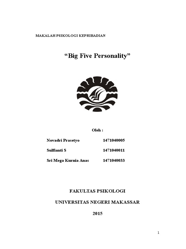 Teori Big Five | PDF
