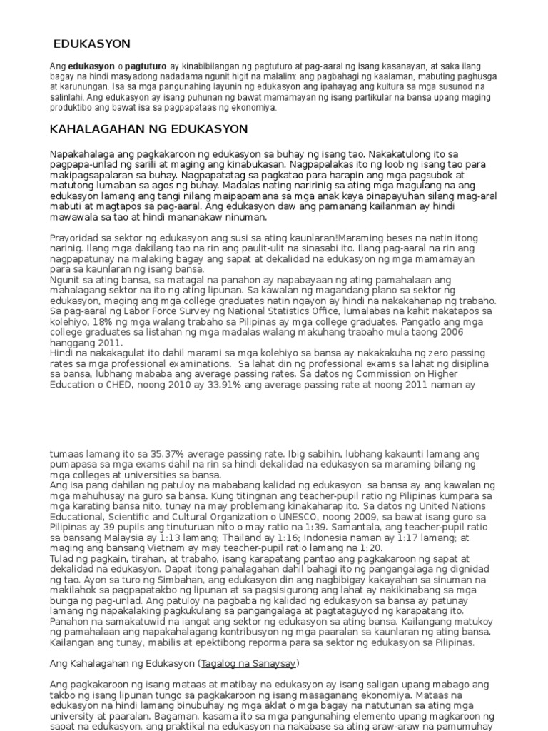Edukasyon | PDF