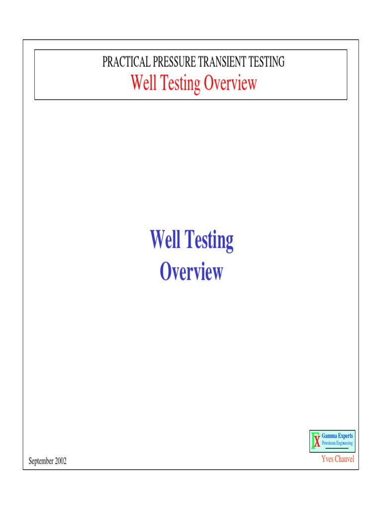 Well Testing and Pressure Transient Analysis | PDF | Petroleum ...