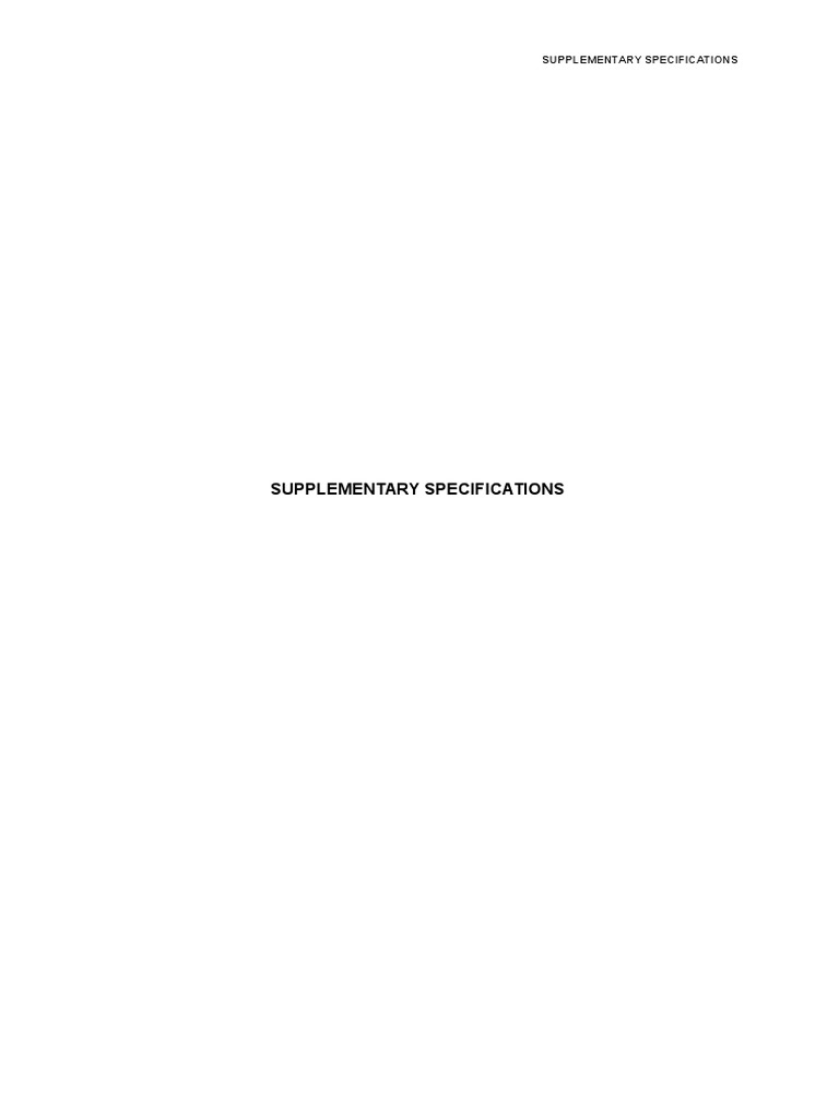 12 Supplementary Specifications (A) R1 | PDF | Specification (Technical ...