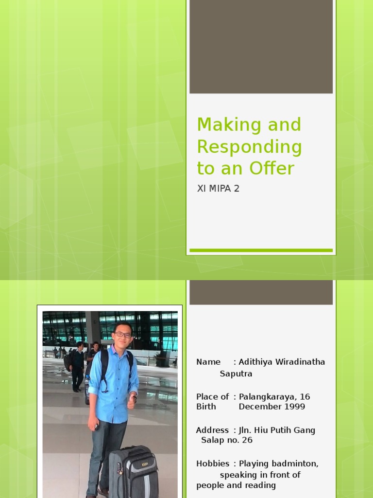 Making and Responding to Offers | PDF | Language Mechanics | Morphology