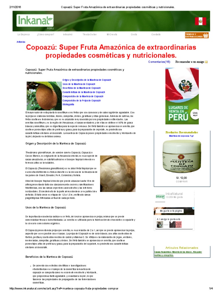 Copoazu | PDF | Theobroma | Alimentos