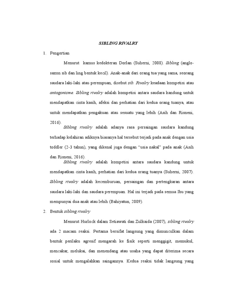 Sibling Rivalry | PDF