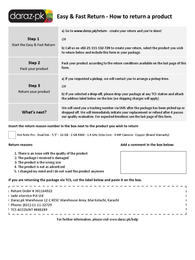 Daraz Invoice - 301164922 | PDF