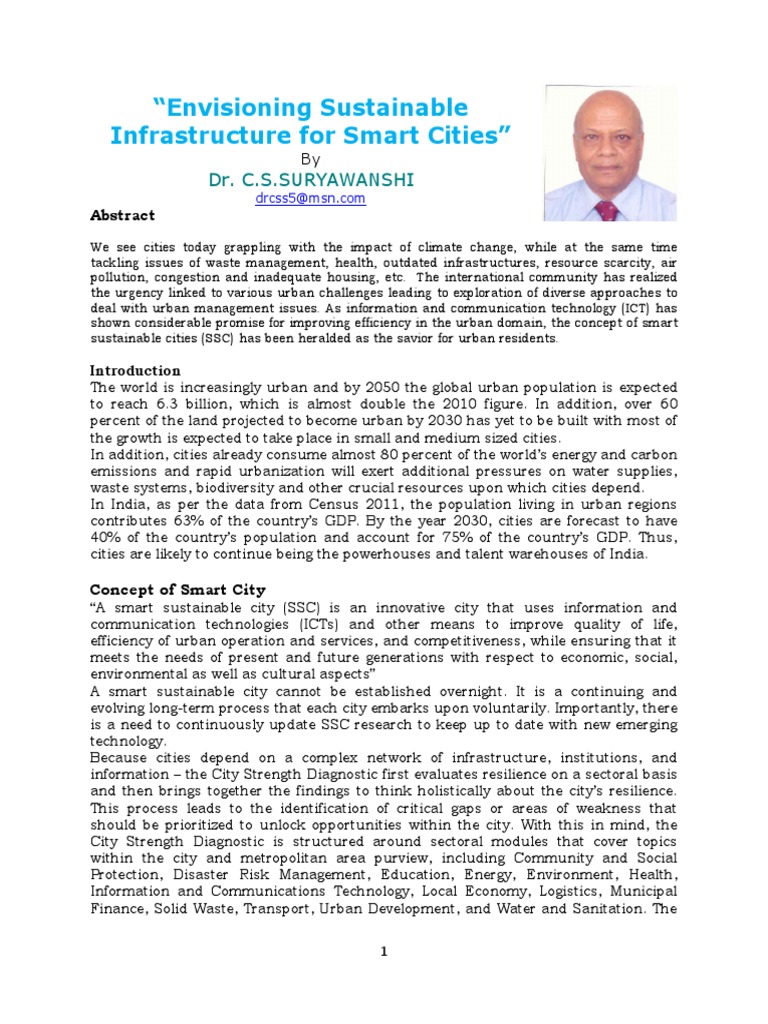 Envisioning Sustainable Infrastructure For Smart Cities | PDF ...