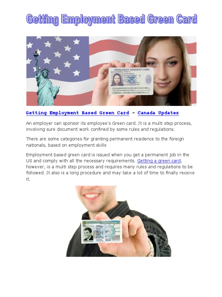 Getting Employment Based Green Card | PDF | Permanent Residence (United ...