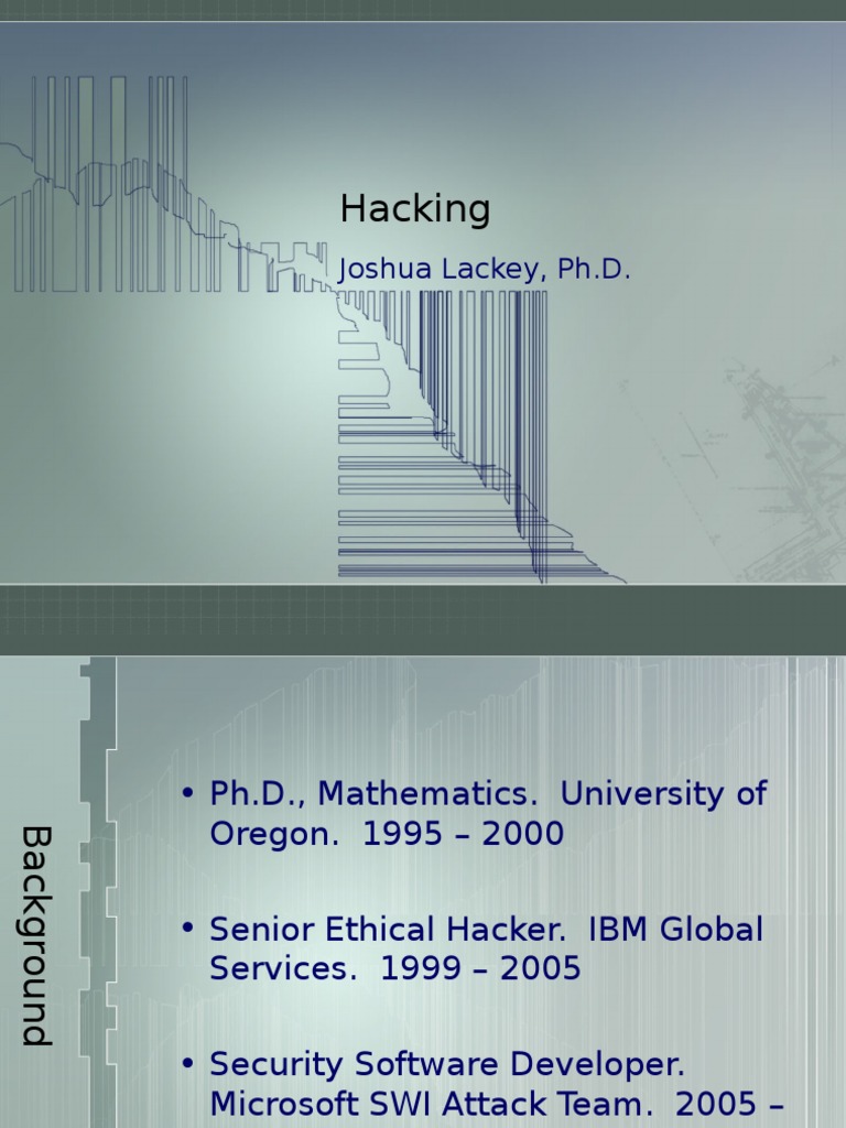 Hacking: Joshua Lackey, PH.D | PDF | Network Packet | Ieee 802.11