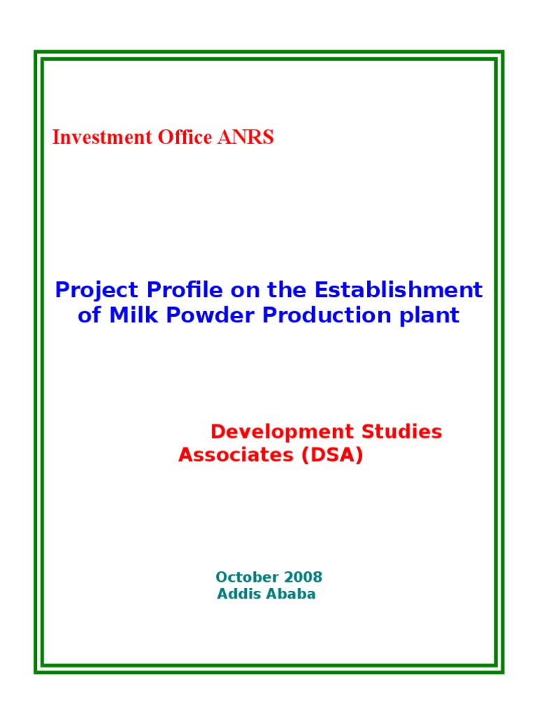 Milk Powder Production | PDF | Net Present Value | Expense