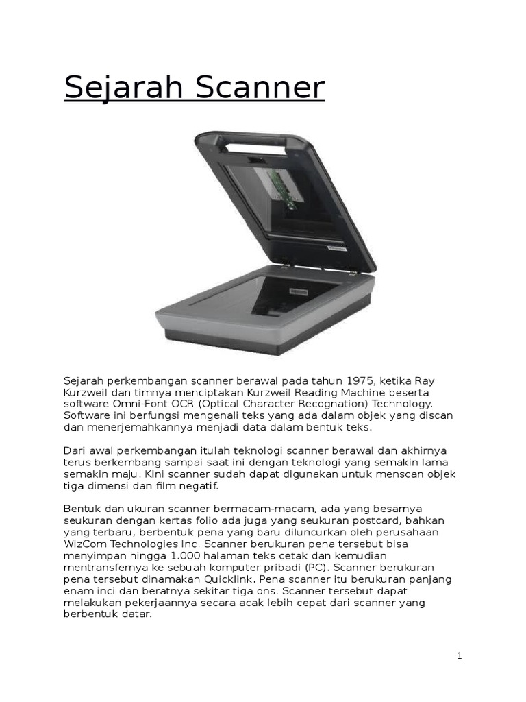 Pengertian Dan Fungsi Scanner | PDF | Komputer | Teknologi & Rekayasa