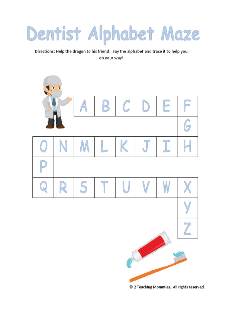Dentist Alphabet Maze | PDF