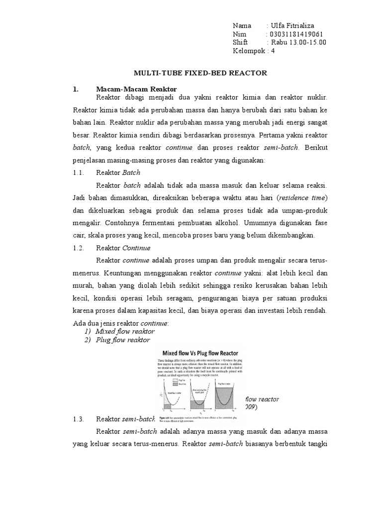 Reaktor Fixed-Bed Multitube: Penjelasan dan Aplikasi | PDF | Griya & Taman