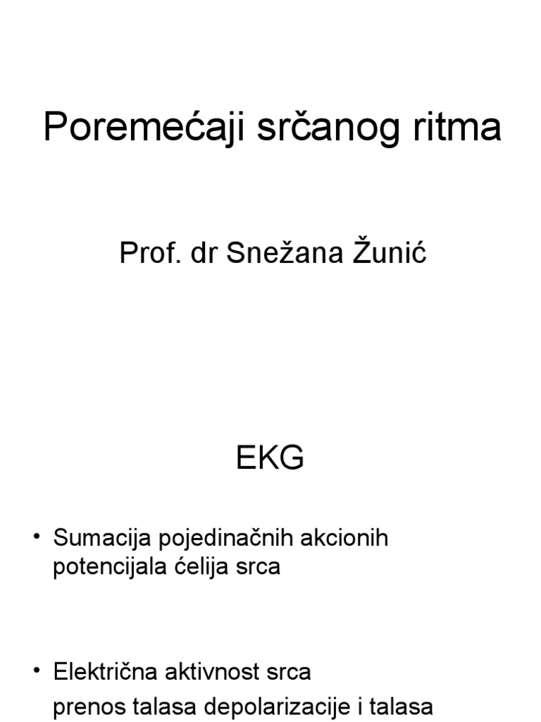 Aritmije SZunic | PDF