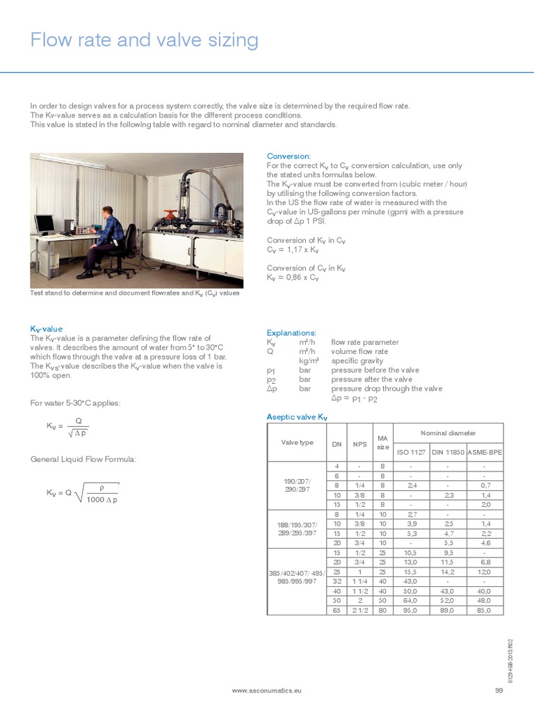 Flow Rate and Valve Sizing | PDF