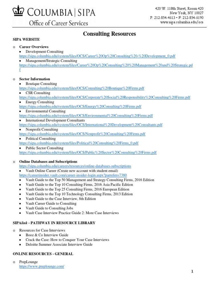 Consulting Resources | Download Free PDF | Business