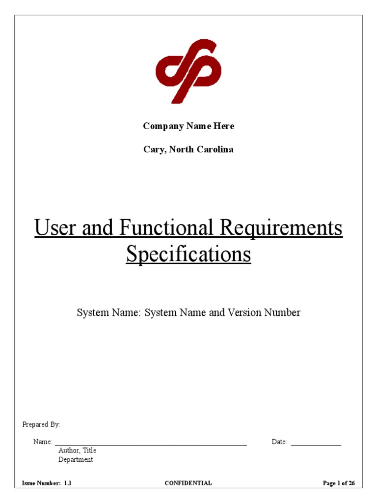 User and Functional Requirements Specs | PDF | Password | Specification ...