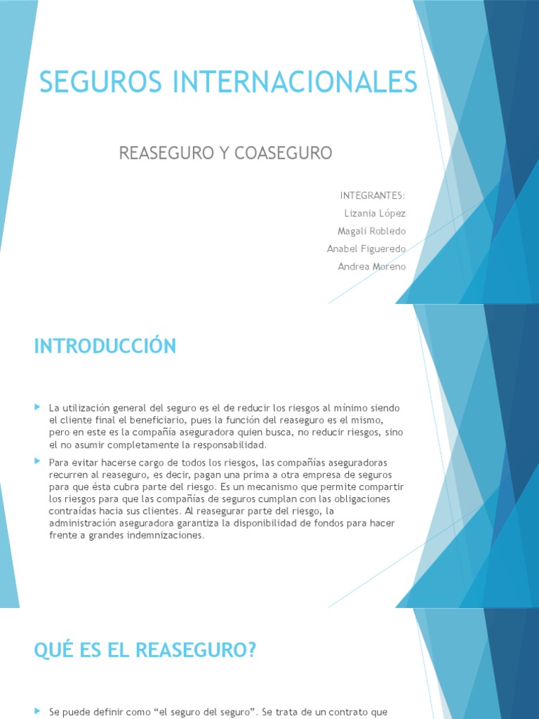 Reaseguro y Coaseguro PP | PDF | Reaseguro | Seguro