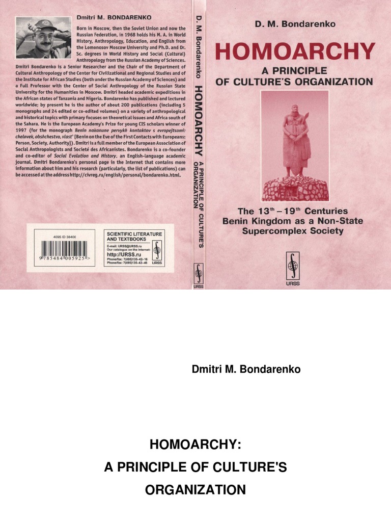 Homoarchy A Principle of Culture S Organ | PDF | Politics | Social Science