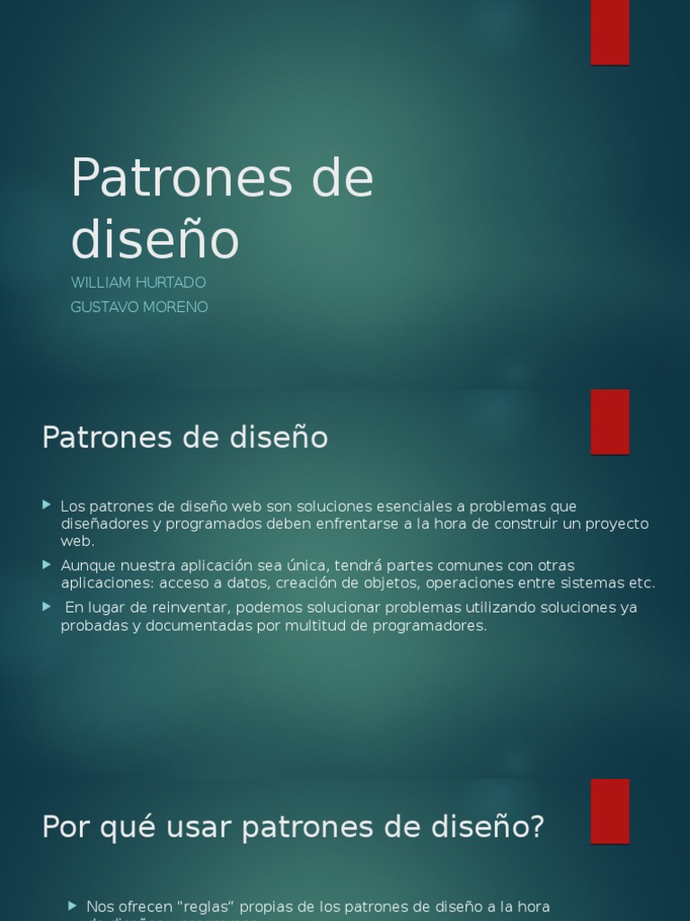 Patrones de Diseño | PDF | Patrón de diseño de software | Middleware