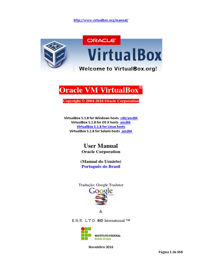 Manual VirtualBox Portugues BR 2016 em PDF | PDF | Máquina virtual | Armazenamento de dados de ...
