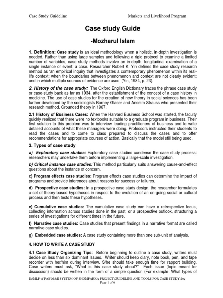 Guideline and Tools For Case Study | PDF | Case Study | Science