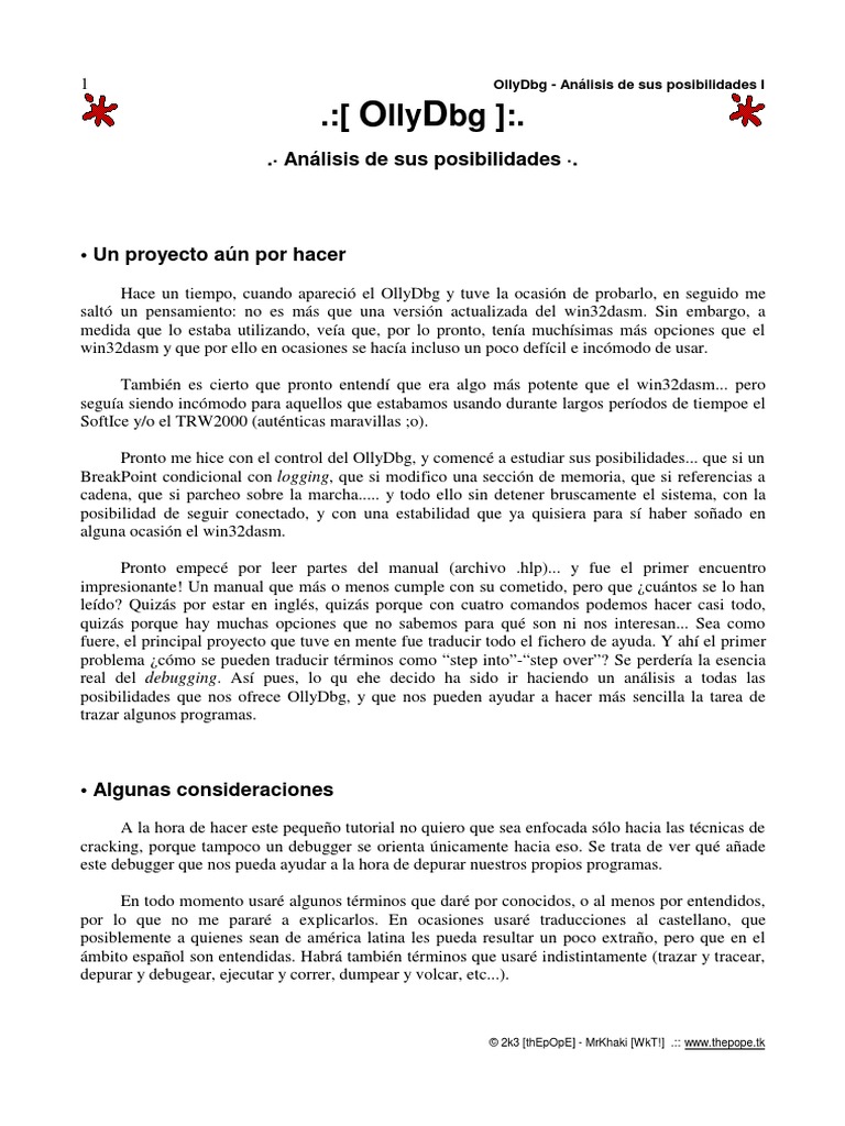 Ollydbg 1 | PDF | Hilo (Computación) | Programa de computadora