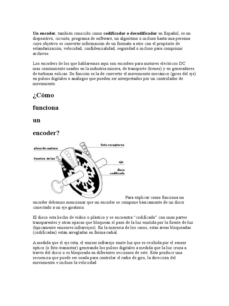 Un Encoder | PDF | Ingenieria Eléctrica | Science
