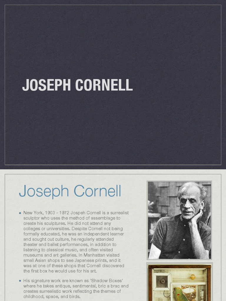 Joseph Cornell | PDF | Surrealism | Art Movements