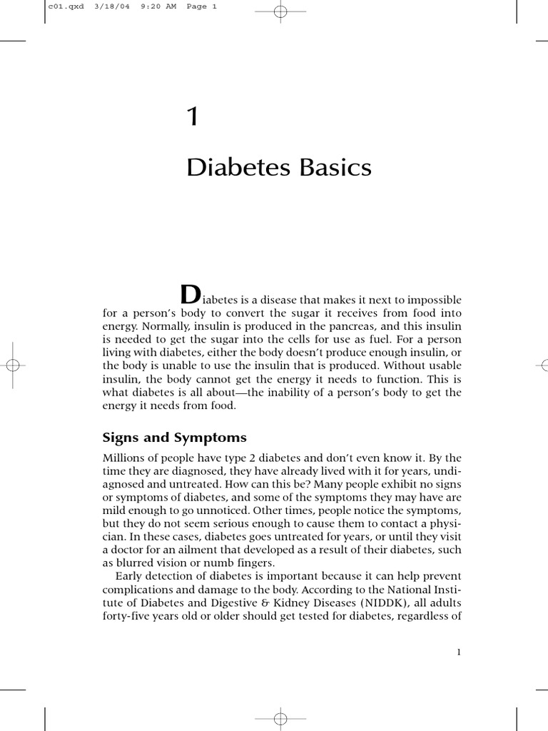 Diabetes Basics: Signs and Symptoms | PDF | Diabetes Mellitus ...